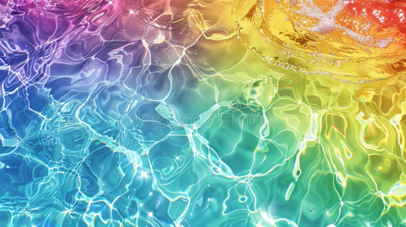 Vibrant Multicolor Pool Water Reflections Stock Image - Image of ...