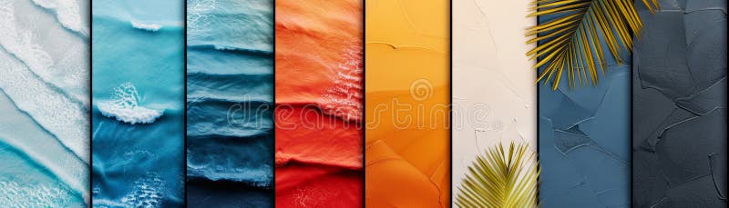 Vibrant Multicolored Abstract Textures Showcasing Sea Waves, Tropical ...