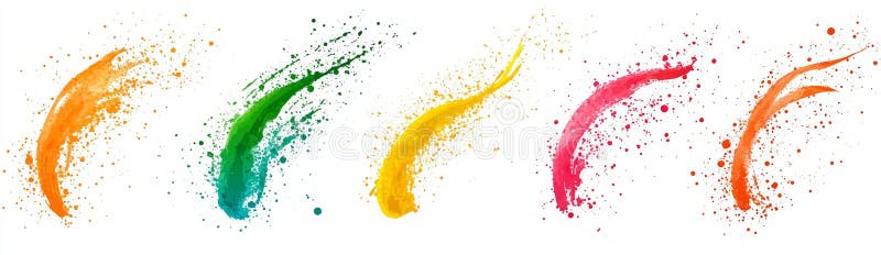 A Vibrant, Multicolored Array of Watercolor Circles on a White ...