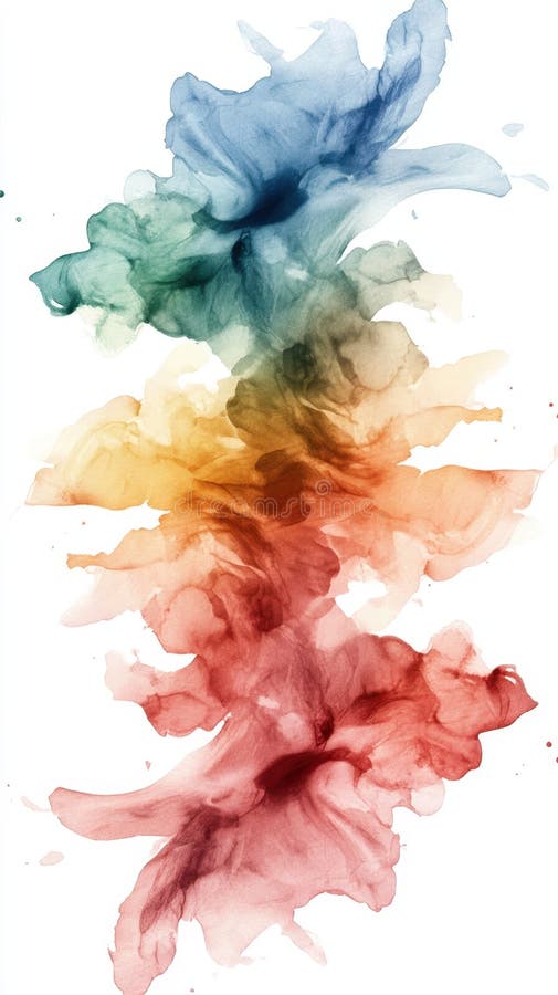 Vibrant Multicolored Ink Explosion in Water Color Therapy Month Stock ...