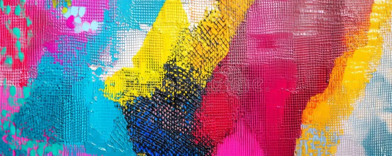 Vibrant Multicolored Plastic Mesh Texture on Bright Background for ...