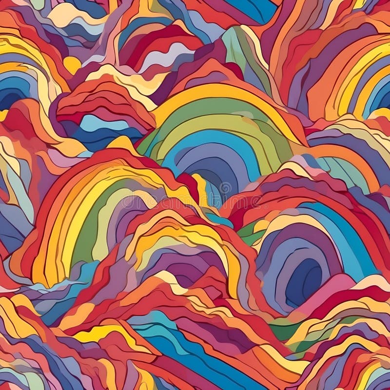 Vibrant Multicolored Seamless Pattern with Diverse Colors. Generative ...