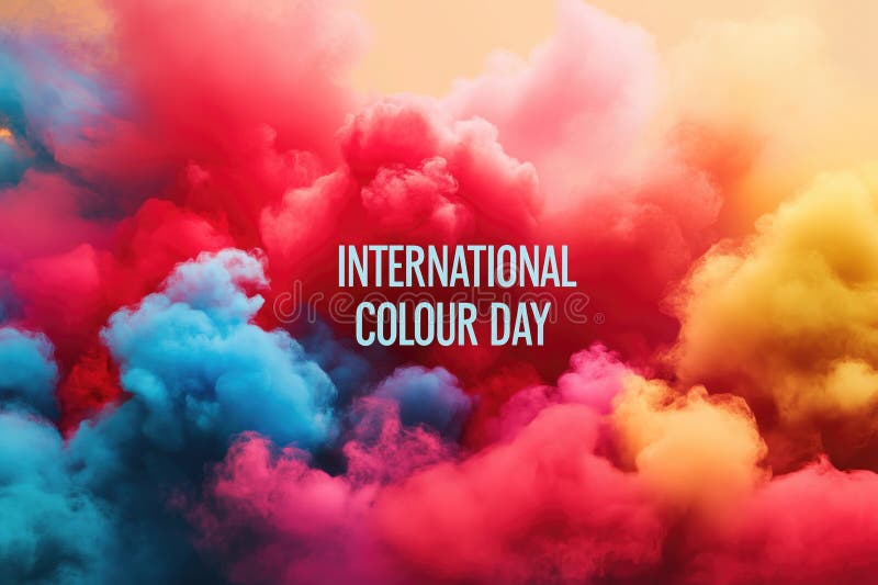 Vibrant Multicolored Smoke Clouds Celebrating International Colour Day ...