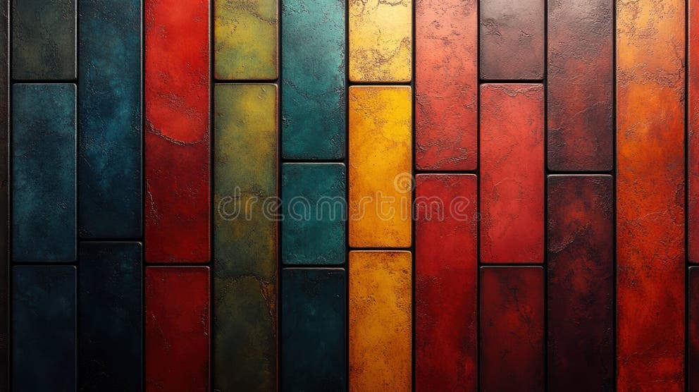 Vibrant Multicolored Striped Painted Tile Wall Texture Background for ...