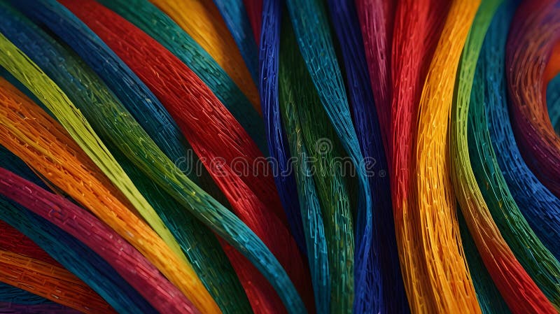 Vibrant Multicolored Woven Texture Background with Soft, Flowing ...