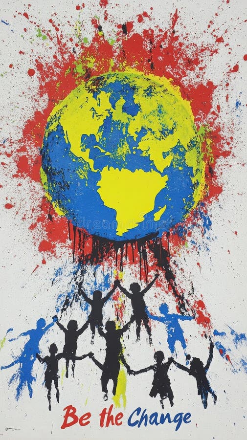 Colorful Mural Promoting Global Unity and Social Change in a Community ...