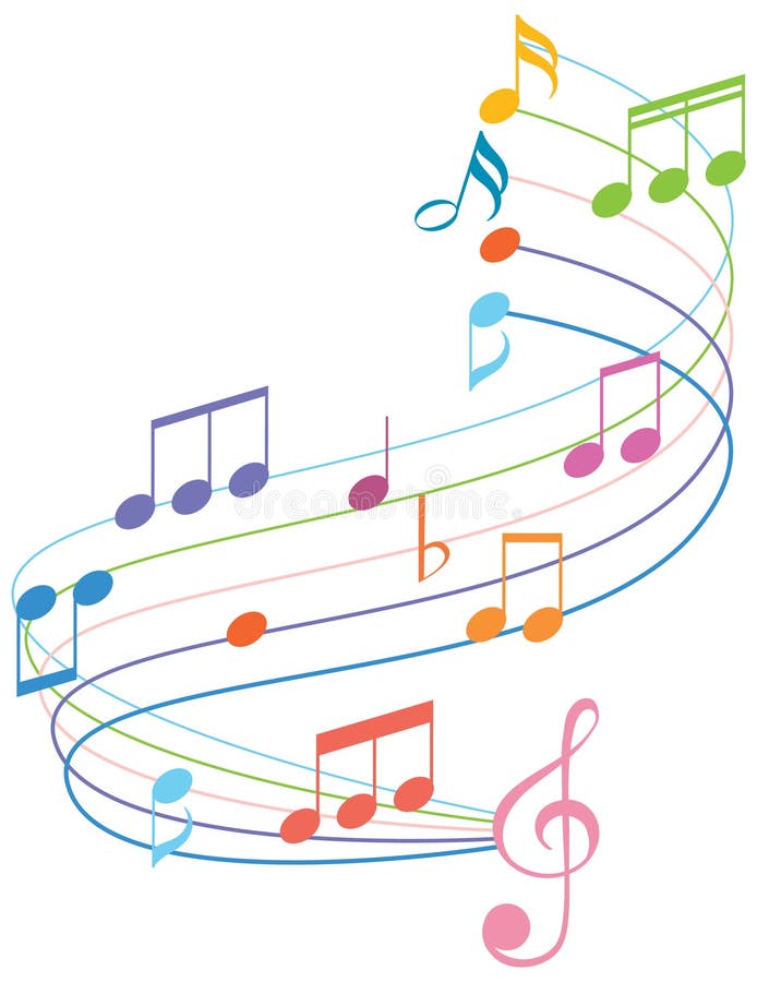 Vibrant music notes stock vector. Illustration of creativity - 368970505