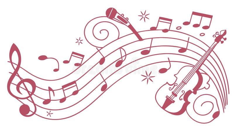 Vibrant Music Notes and Violin Stave Design, Vector Design Generative ...