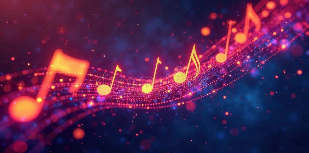 Vibrant Musical Notes Forming a Swirling Pattern , Form, Musical Vector ...