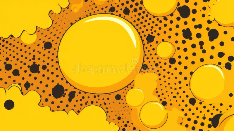 Vibrant Mustard Vintage Pop Art Style Speech Bubble Vector Pattern ...