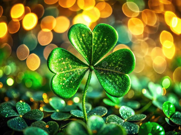 A Vibrant and Mystical St Patricks Day Abstract Exploding Shamrock ...