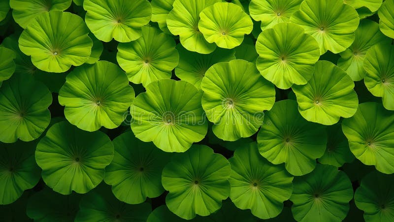 Vibrant Nasturtium Leaves Creating a Bold Shield Like Pattern on a Full ...