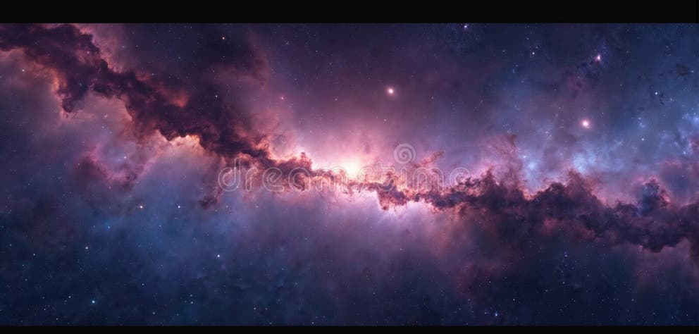 Vibrant Nebula with Starry Night Sky. Hyper-realistic Equirectangular ...