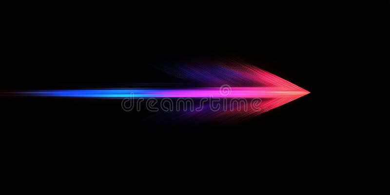 Vibrant Neon Arrow Design with Gradient Colors on Black Background ...