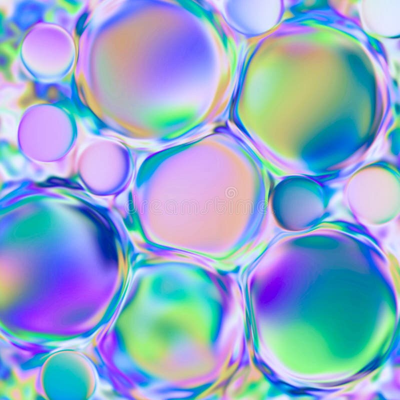 Vibrant Neon Bubbles Create a Stunning Abstract Design with Bright ...