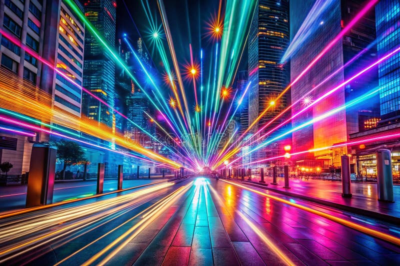 Vibrant Neon Burst Convergence an Abstract Background Design for ...