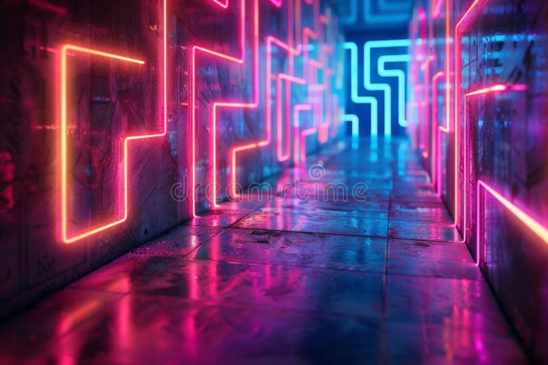 A Vibrant Neon Circuit Maze Pulsing with Energy, Stock Image - Image of ... A Vibrant Neon Circuit Maze Pulsing with Energy, Stock Image - Image of ...