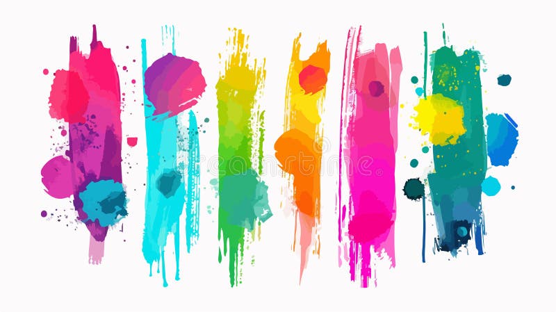 Vibrant Neon Color Palette Vector Set, Featuring an Array of Bright ...