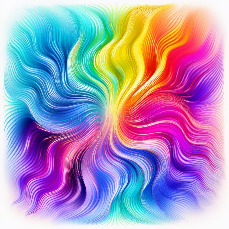 Vibrant Neon Color Spectrum Wavy Background - Abstract Gradient Image ...