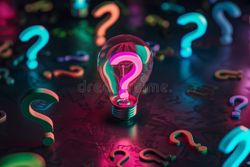 Bright Pink Lightbulb Question Mark Stock Photos - Free & Royalty-Free ...