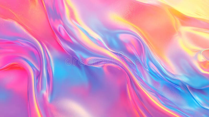 Vibrant Neon Colors Blending in Soft Textures Stock Illustration ...