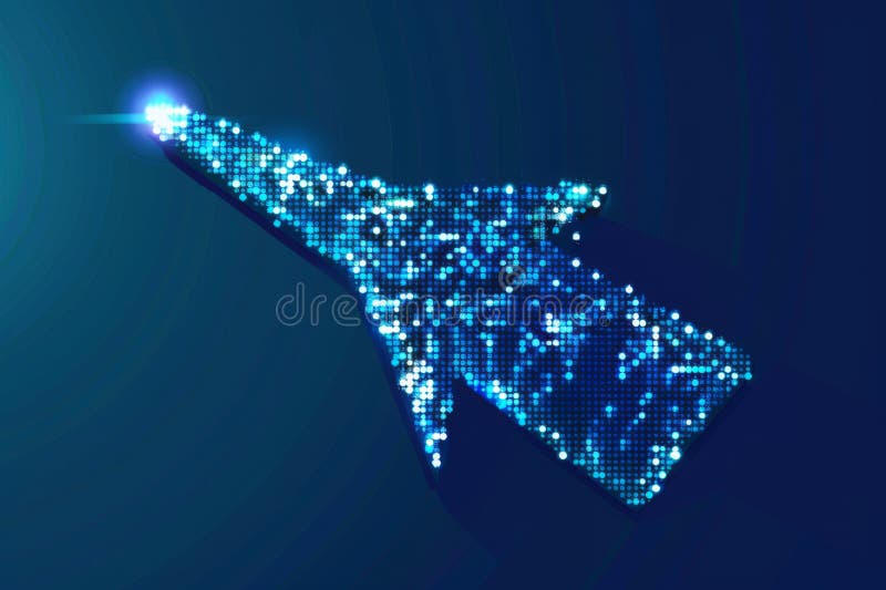 Vibrant Neon Cursor Icon Glowing with Dynamic Light Effects on a Dark ...