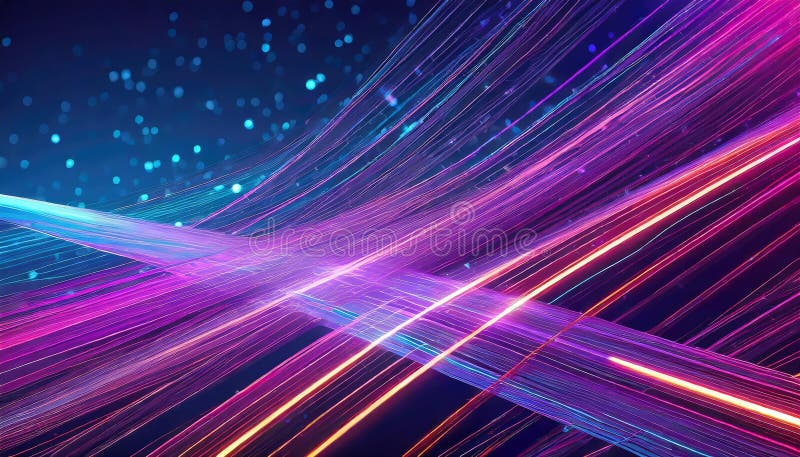 Vibrant Neon Fiber Optic Lines Texture Background Featuring Abstract ...