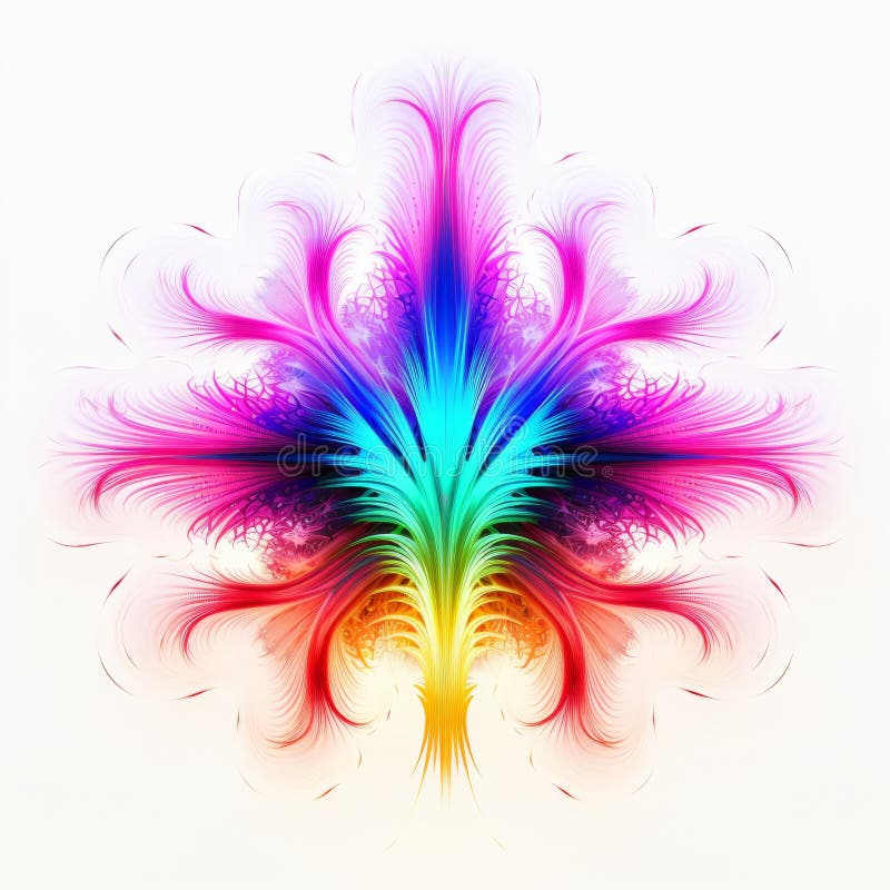 Vibrant Neon Flower: Abstract Minimalism with Celestialpunk and Baroque ...