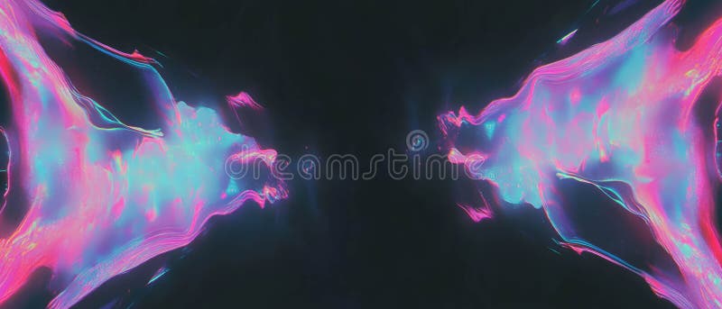 Vibrant Neon Frame with Glowing Edges on a Dark Background Creating a ...