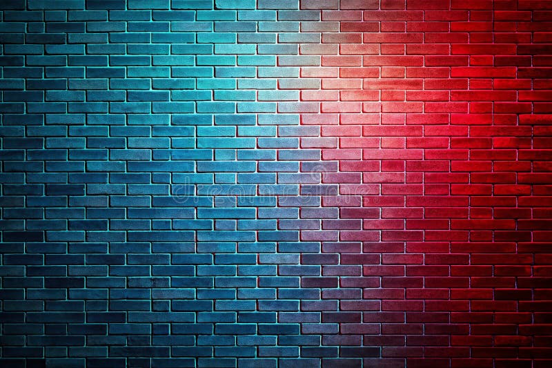 Vibrant Neon Gradient Brick Wall: a Grunge Texture for Urban Design ...