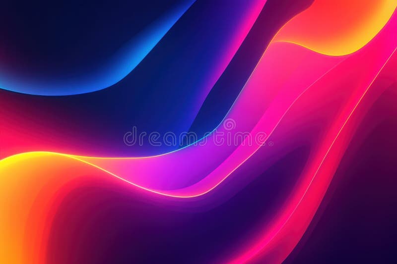 Vibrant Neon Gradient Waves in Smooth Motion Capturing the Essence of ...