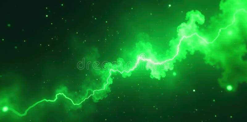 Vibrant Neon Green Fire Bursts and Crackles in the Void , Green, Energy ...