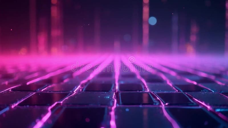 Vibrant Neon Grid: a Dynamic Background for Futuristic Tech and ...