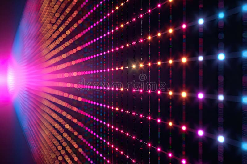 Vibrant Neon Grid stock illustration. Illustration of solitude - 303947138