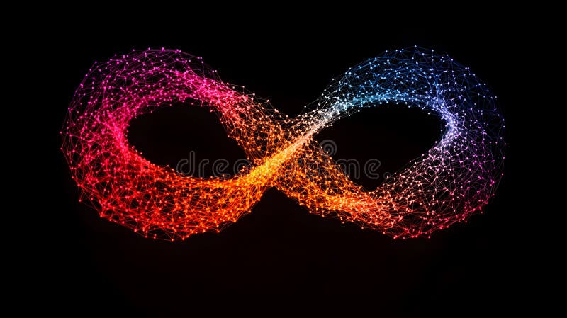 Vibrant Neon Infinity Loop: a Visual Representation of Connection ...