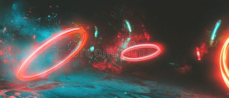 Vibrant Neon Light Overlay Texture Creating a Dynamic Visual Experience ...