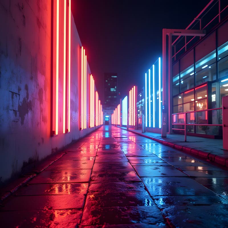 Neon Light Patterns Dance in High Contrast Textures Stock Illustration ...