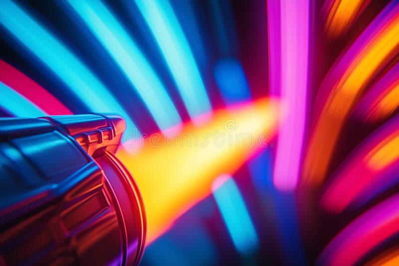 Vibrant Neon Light Patterns Stock Illustration - Illustration of energy ...