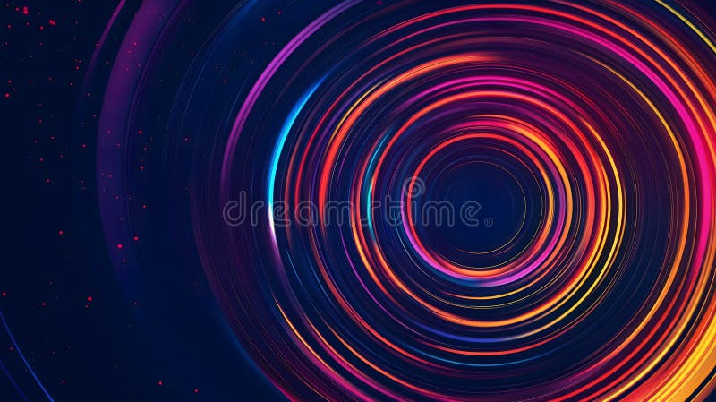 Vibrant Neon Light Swirls stock illustration. Illustration of dynamic ...