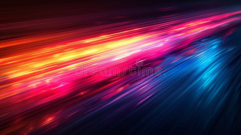 Vibrant Neon Light Trails in Pink and Blue Stock Image - Image of ...