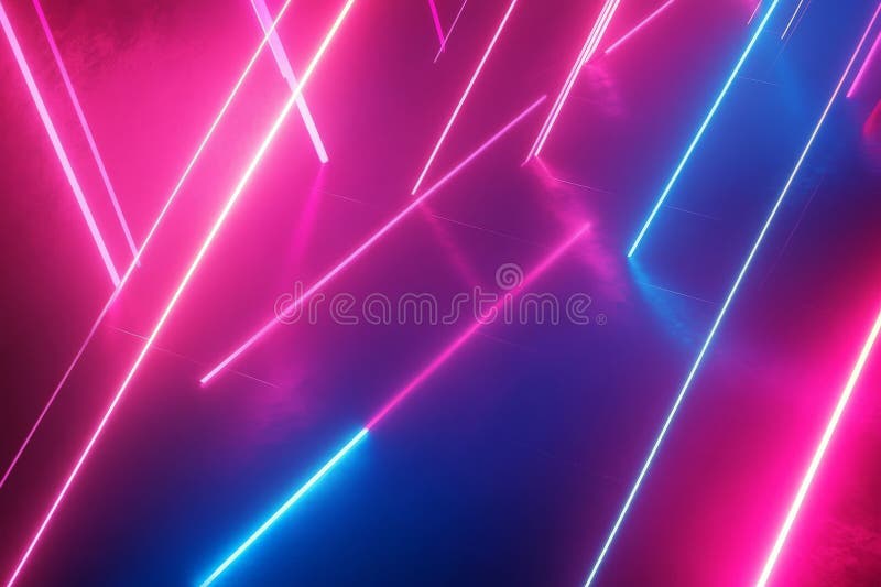 A Vibrant Neon Lighting Background Featuring Interlacing Pink and Blue ...
