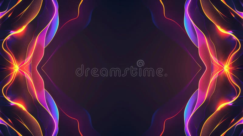 Vibrant Neon Lights Abstract Background with Electric Colors. Stock ...