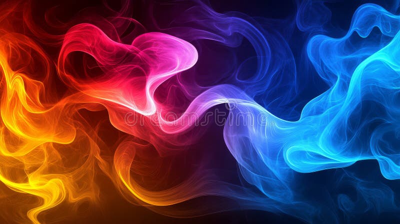 Vibrant Neon Lights Create Immersive Abstract Background with Swirling ...