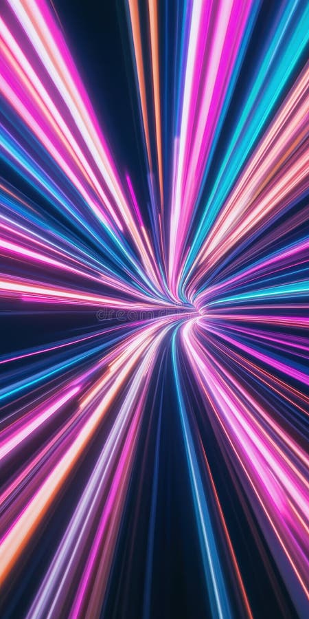 Vibrant Neon Lights Creating a Dynamic Swirl Pattern with Bright Colors ...