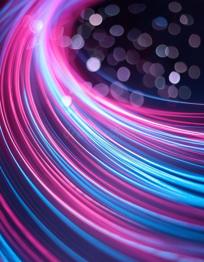 Vibrant Neon Lights Form a Triangular Prism in a Futuristic Display ...