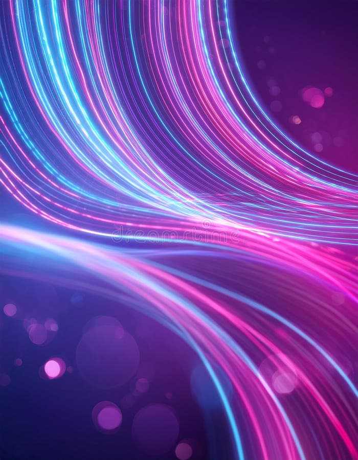 Vibrant Neon Lights Form a Triangular Prism in a Futuristic Display ...