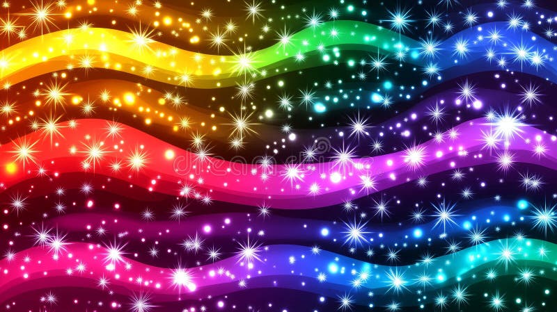 Vibrant Neon Lights Undulate in a Mesmerizing Abstract Backdrop Stock ...