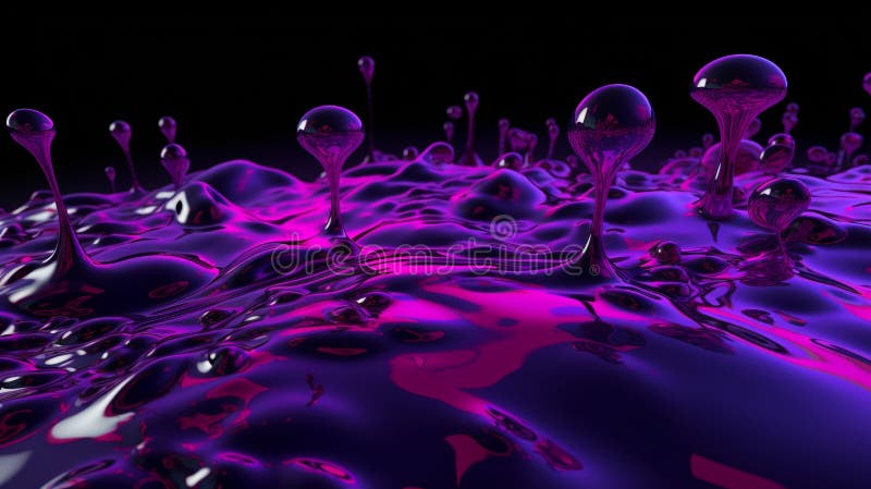 Vibrant Neon Liquid Background Stock Illustration - Illustration of ...