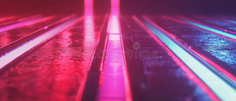 Vibrant Neon Patterns on Rolled Aluminum Showcase a Sleek, Modern ...