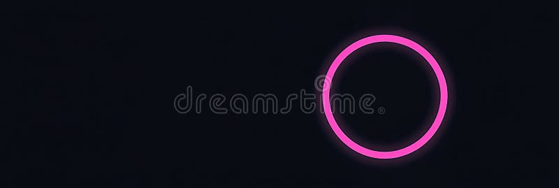 Vibrant Neon Pink Circle on a Dark Background Abstract Minimalism ...